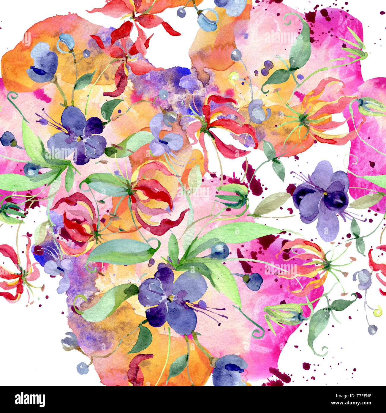 Bouquet floral botanical flowers. Wild spring leaf wildflower isolated ...