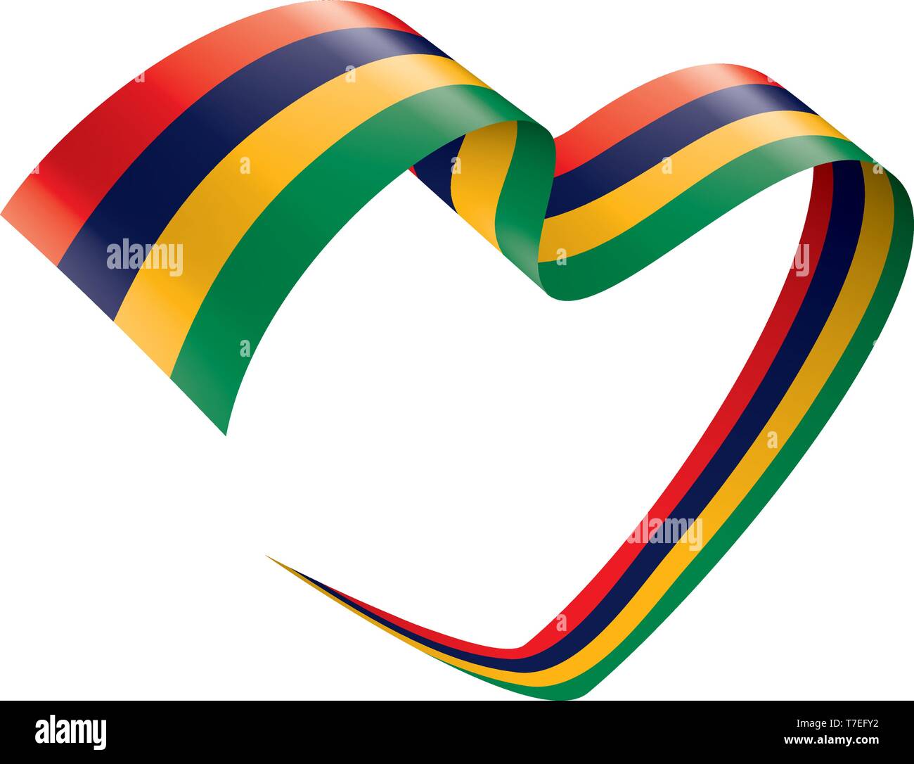Mauritius flag, vector illustration on a white background Stock Vector ...
