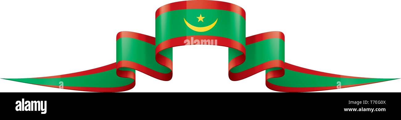Mauritania flag, vector illustration on a white background Stock Vector ...