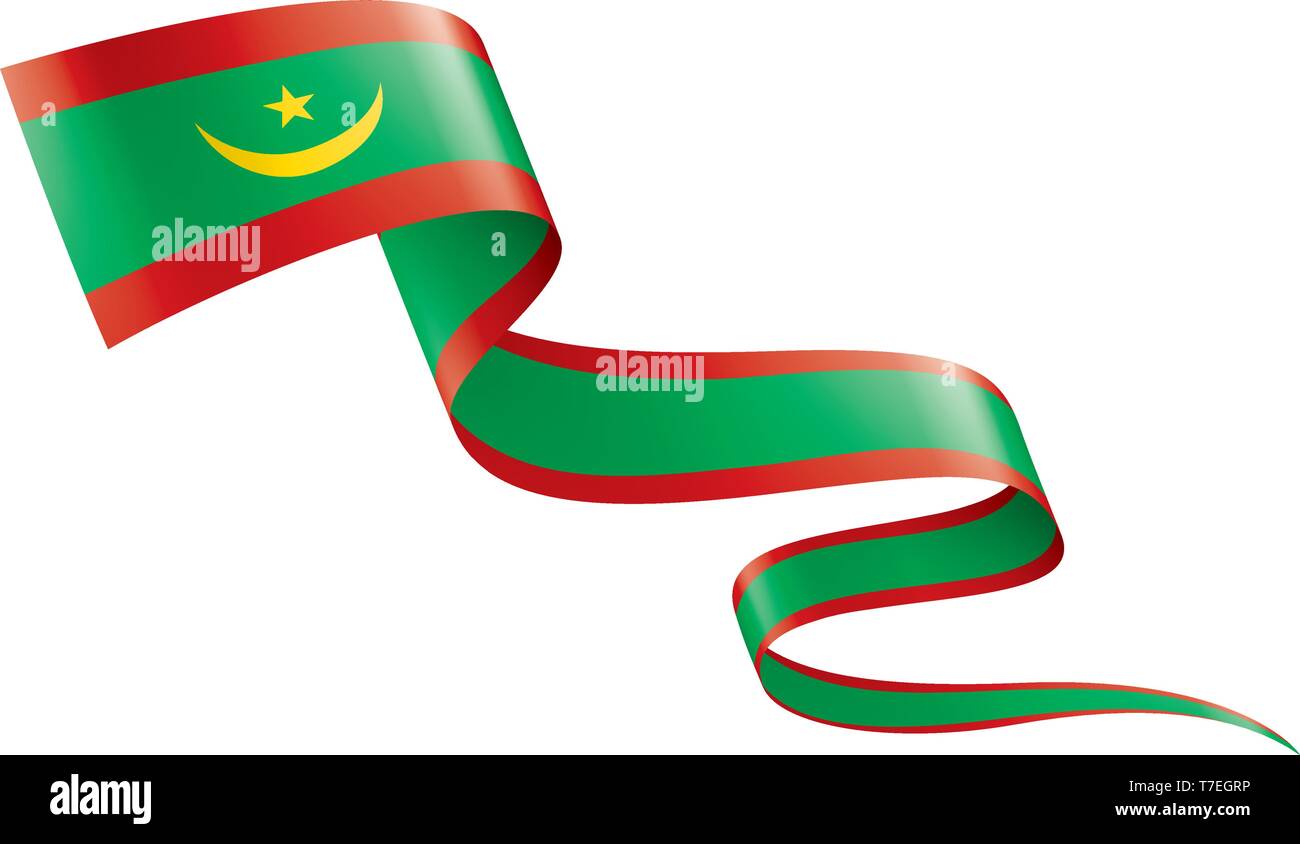 Mauritania flag, vector illustration on a white background Stock Vector ...