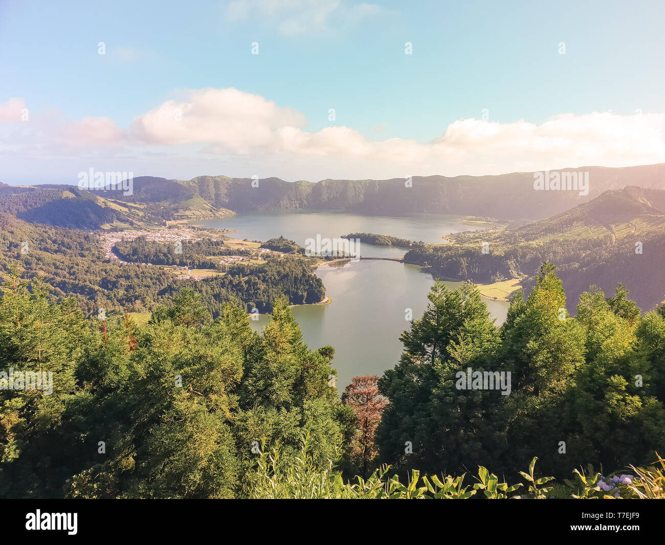 Lake of sete cidades from vista do rei hi-res stock photography and ...