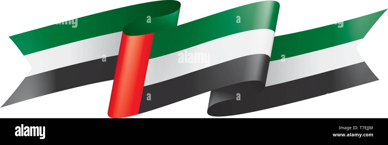 United Arab Emirates flag, vector illustration on a white background ...