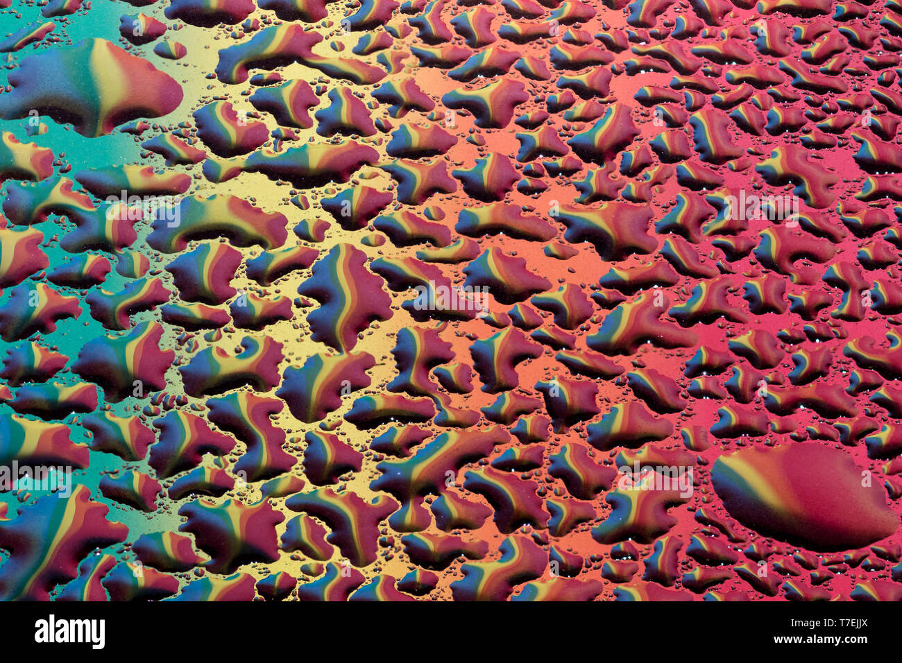 Rainbow water drops Stock Photo - Alamy