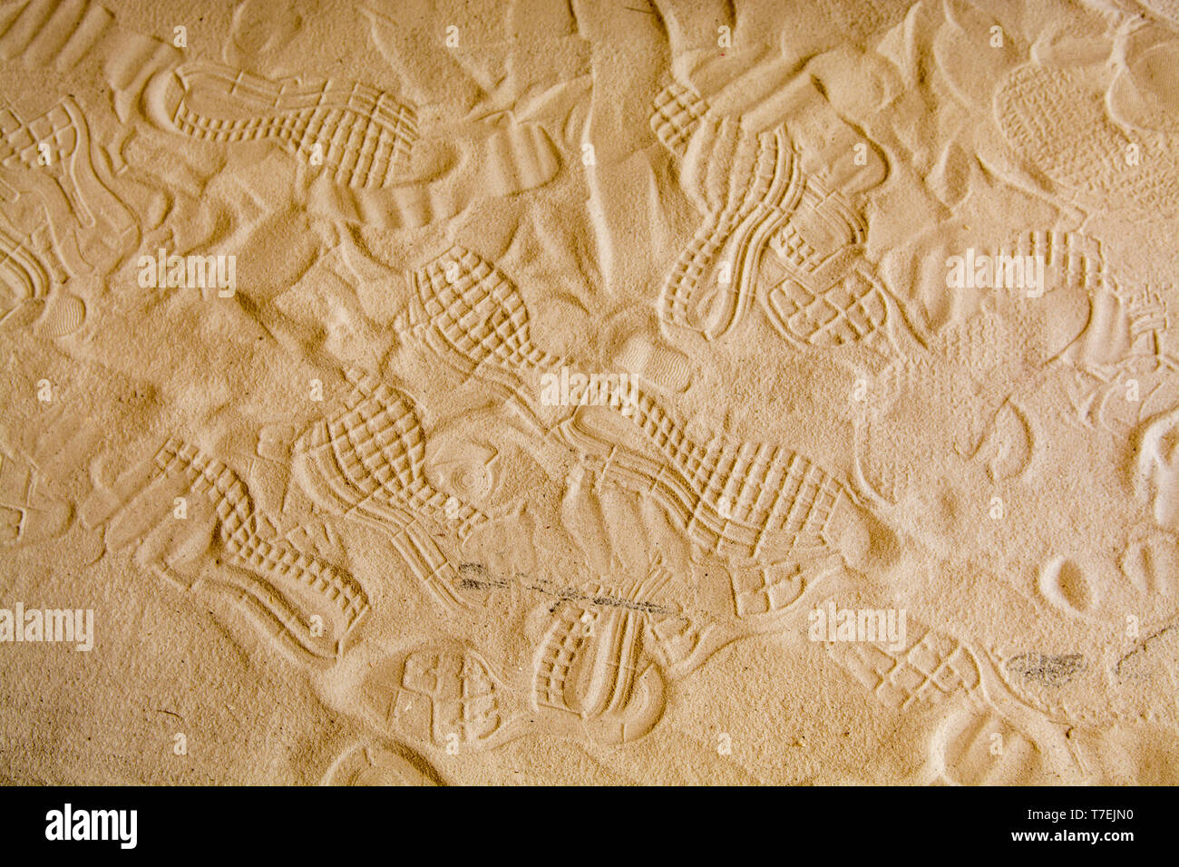 Sand floor in the St. Thomas Synagogue National Historic Landmark ...