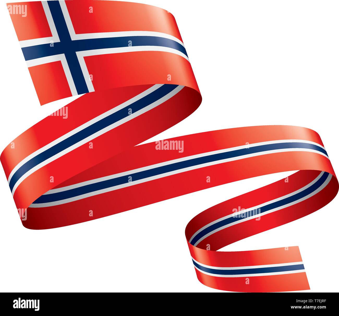 Norway flag, vector illustration on a white background Stock Vector ...