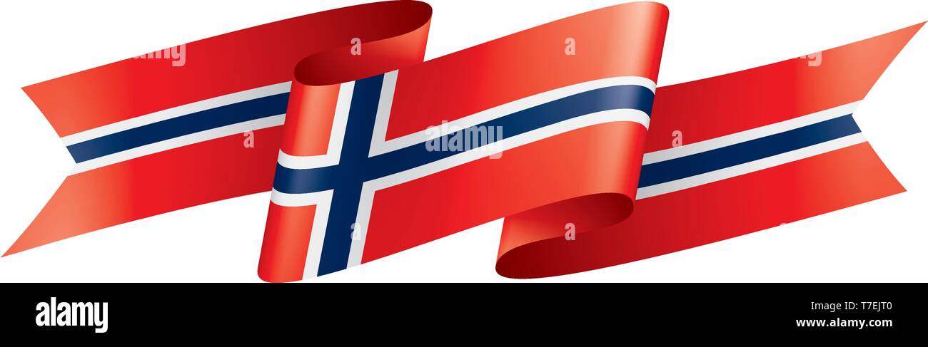 Norway flag, vector illustration on a white background Stock Vector ...