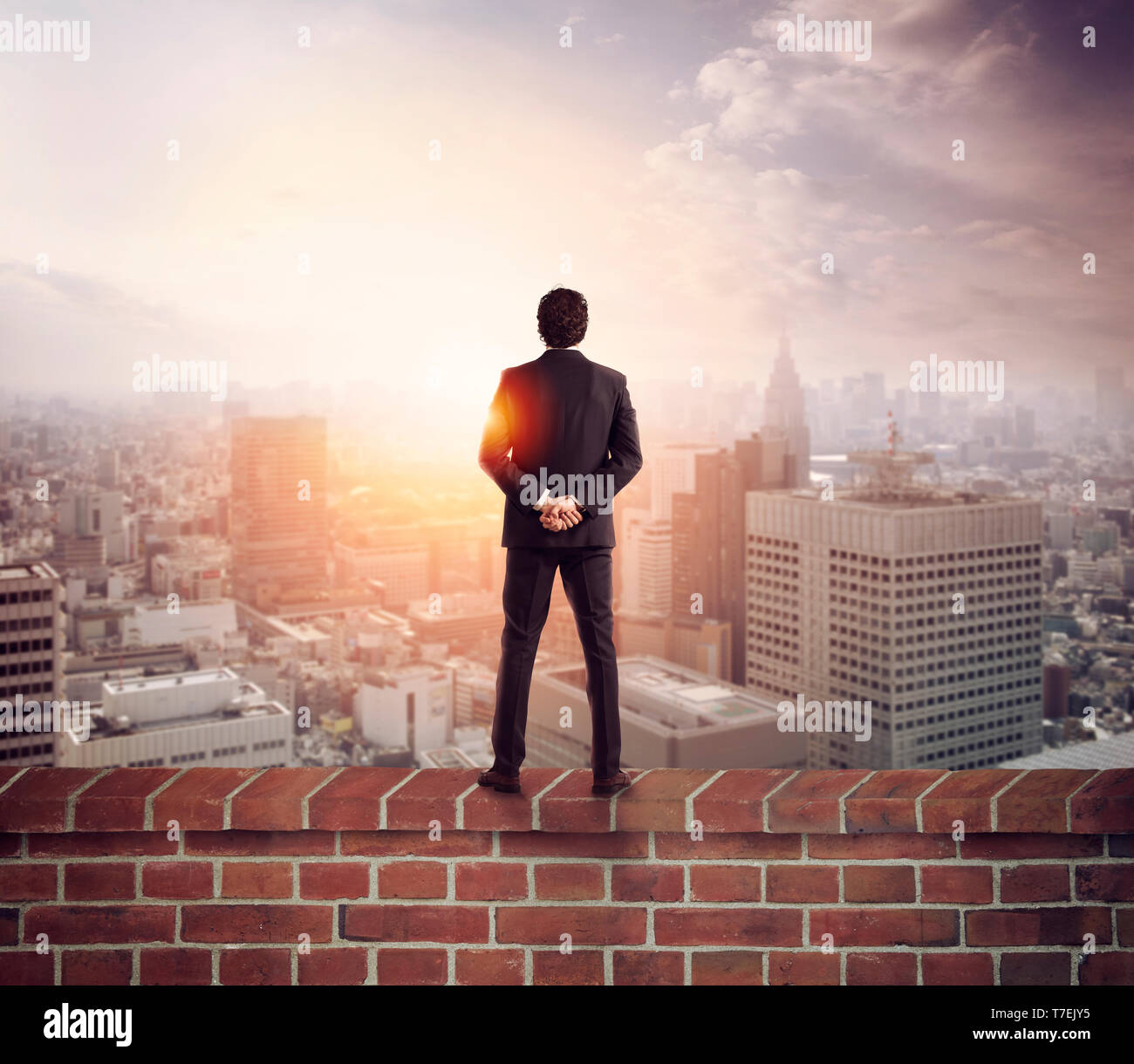 Businessman looks the future for new opportunities Stock Photo - Alamy