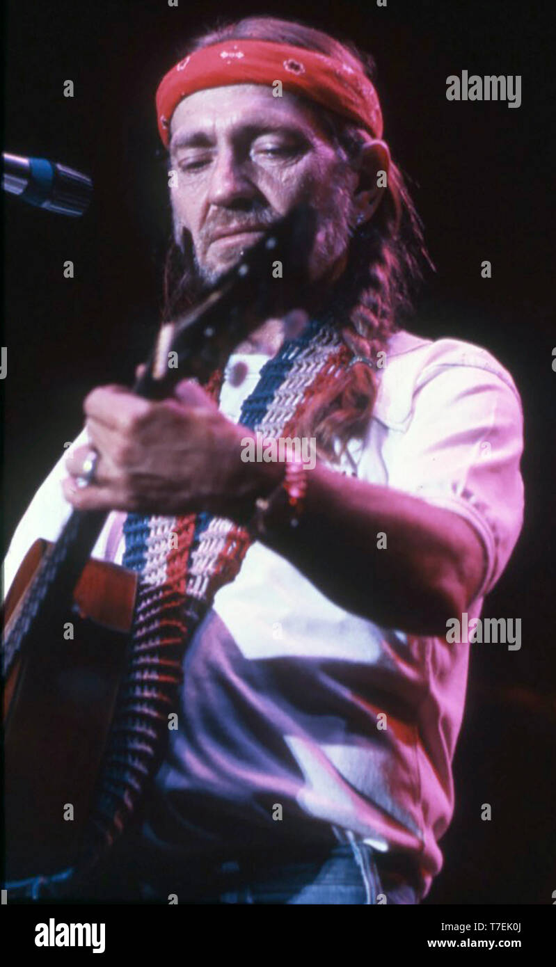 WILLIE NELSON American Country musician and film actor about 1982 Stock ...