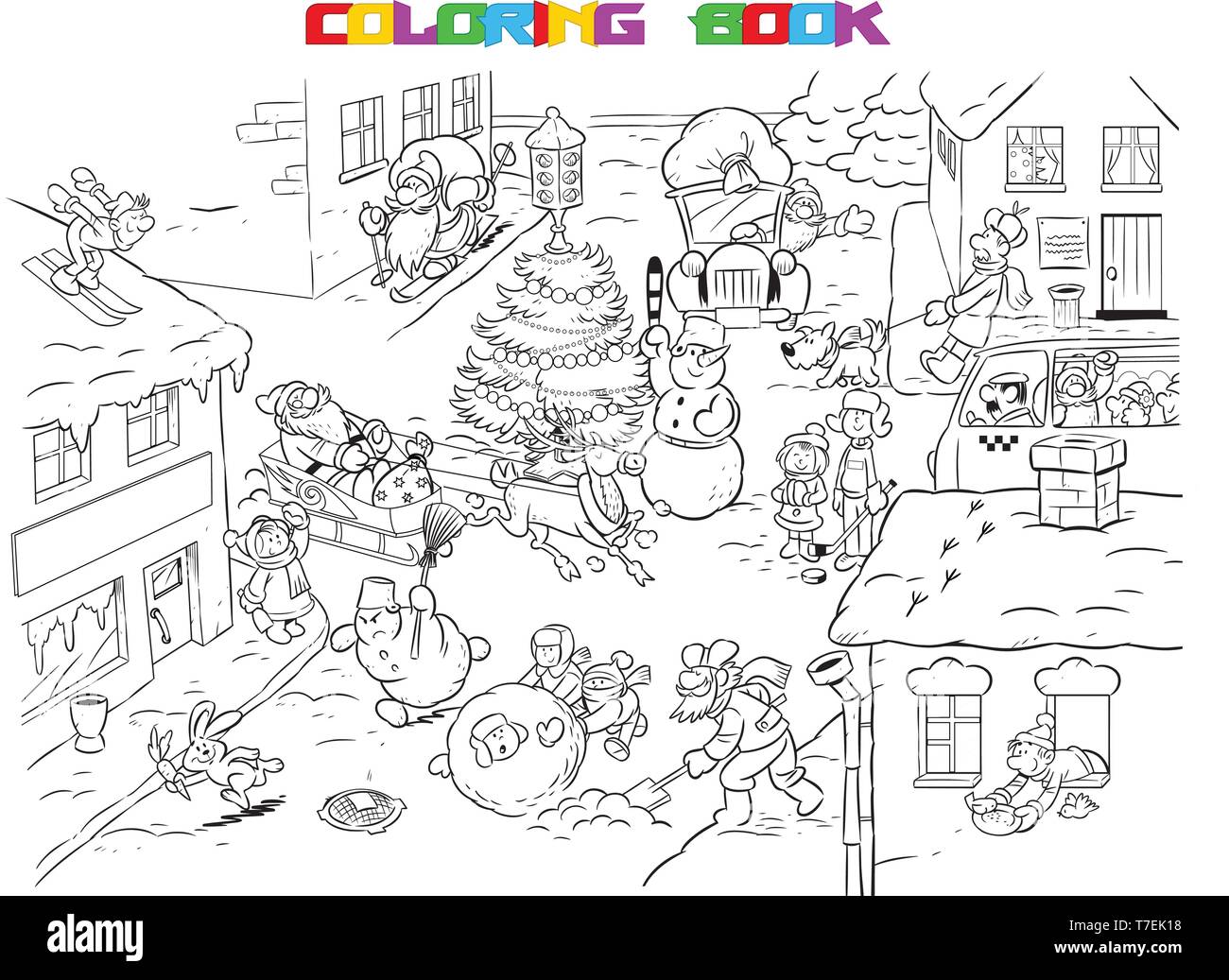 City snowfall Stock Vector Images - Alamy