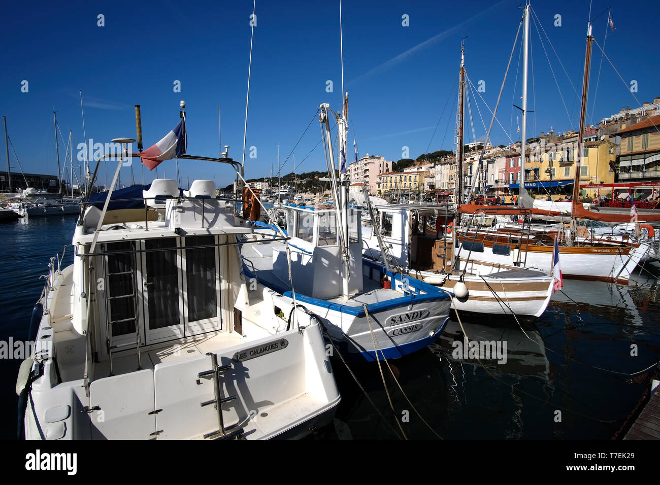 Boats in the harbour in Cassis, France Stock Photo - Alamy