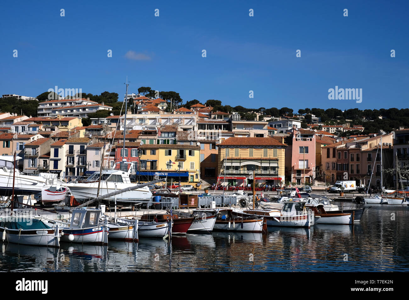 Boats in the harbour in Cassis, France Stock Photo - Alamy