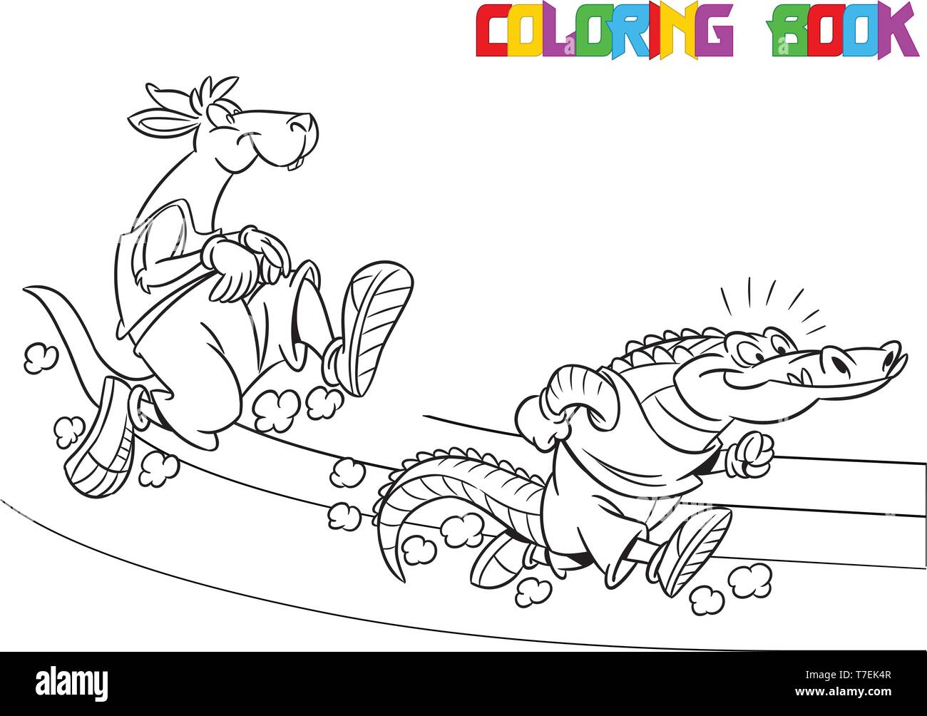 The illustration shows the kangaroo and the crocodile, which deals ...