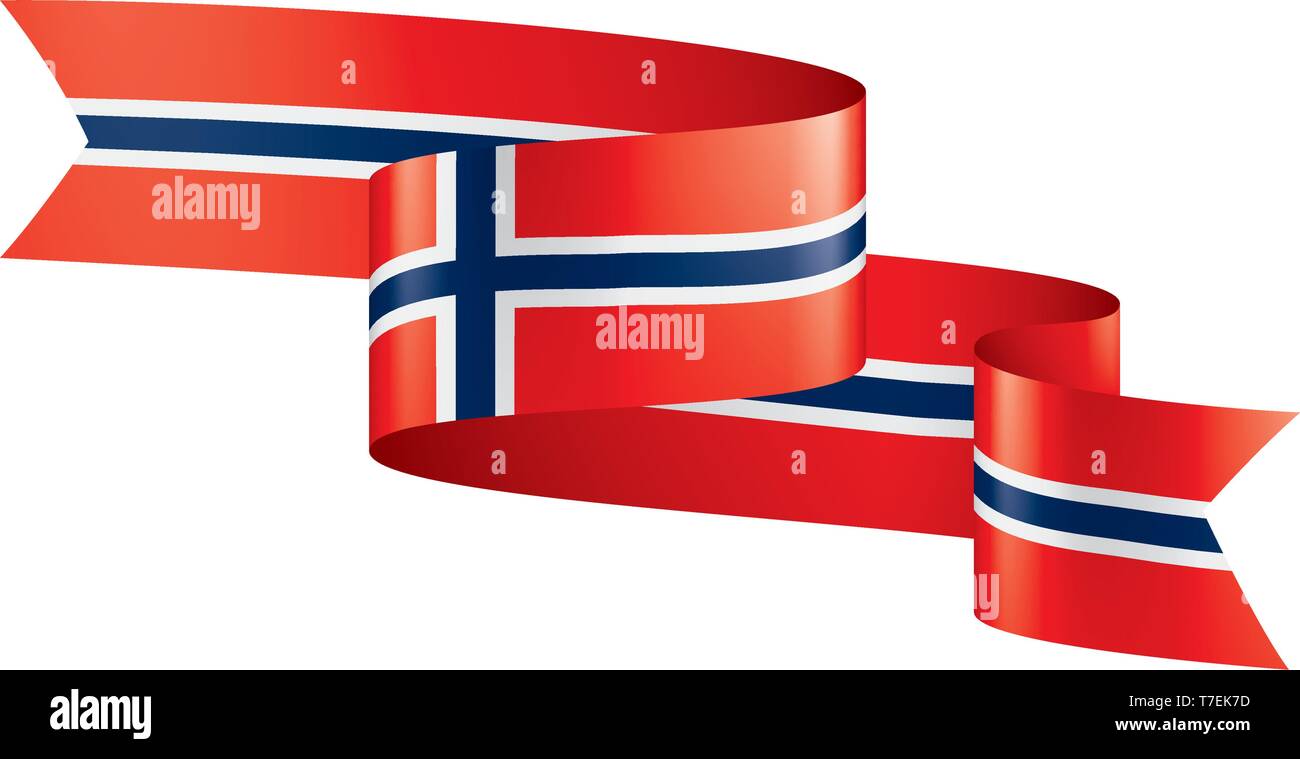 Norway flag, vector illustration on a white background Stock Vector ...