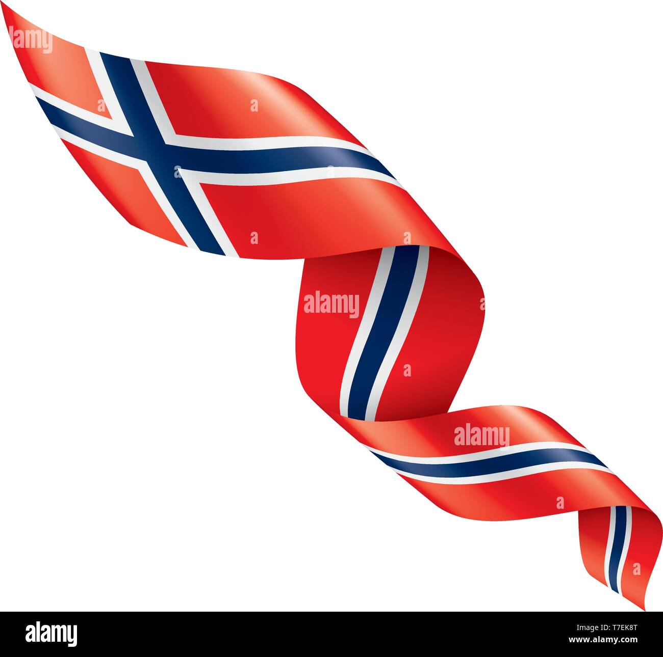 Norway flag, vector illustration on a white background Stock Vector ...