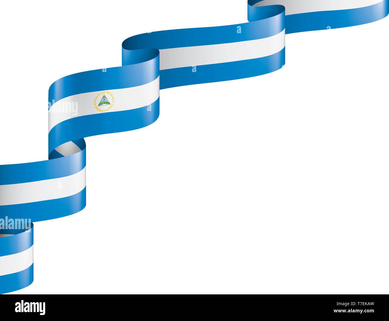 Nicaragua flag, vector illustration on a white background Stock Vector ...