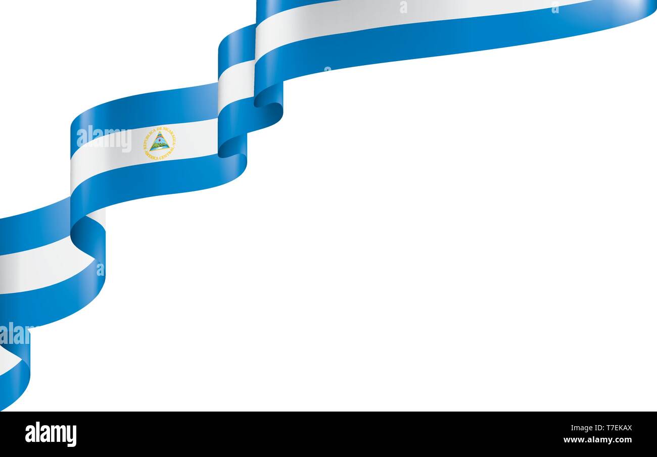 Nicaragua flag, vector illustration on a white background Stock Vector ...