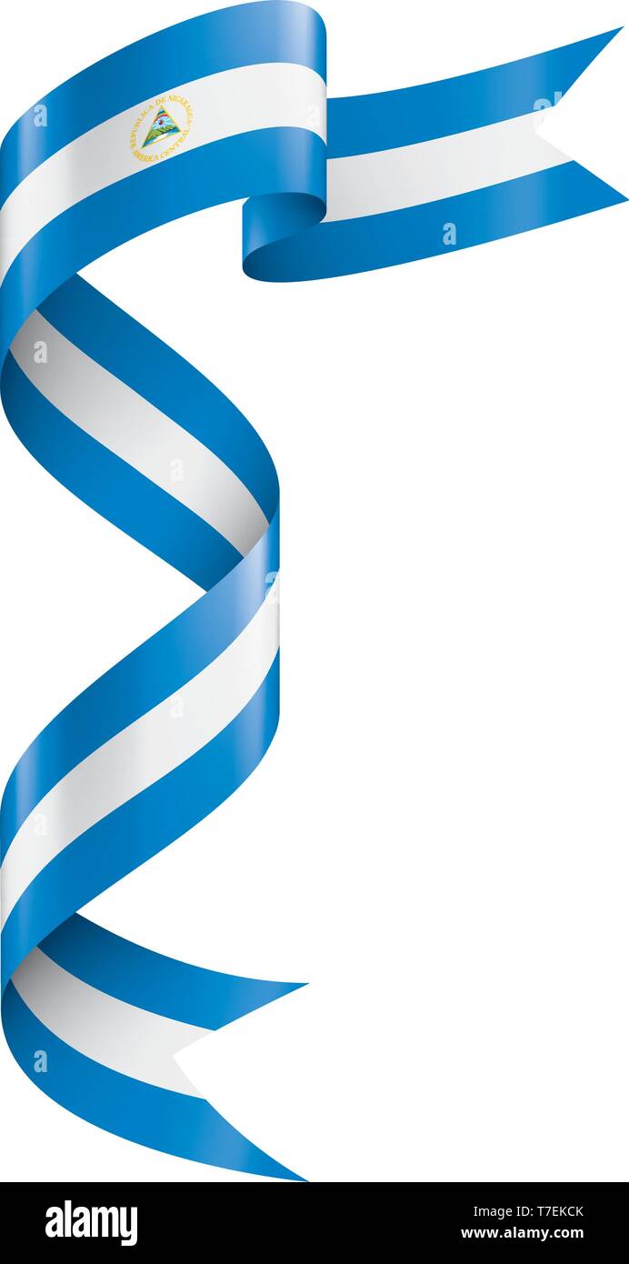 Nicaragua flag, vector illustration on a white background Stock Vector ...