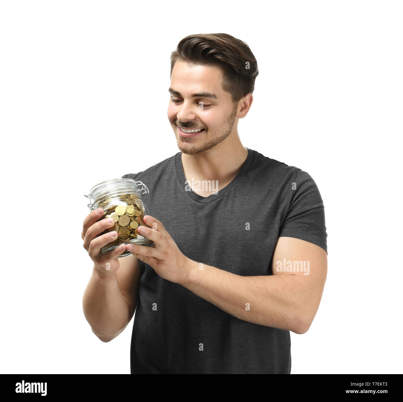 Man holding jar hi-res stock photography and images - Alamy