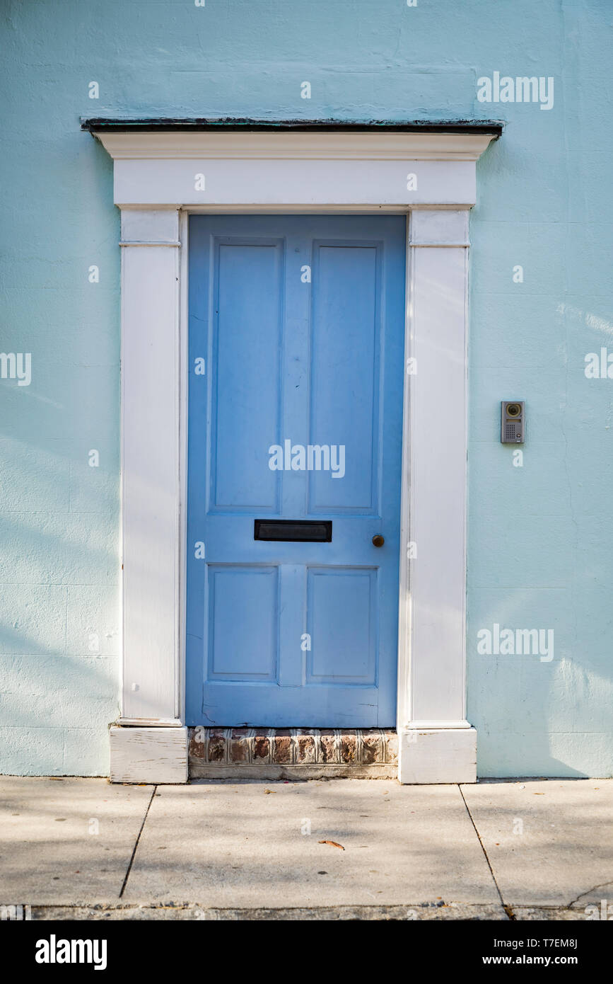 door and front view of ancient house in Charleston city Stock Photo - Alamy