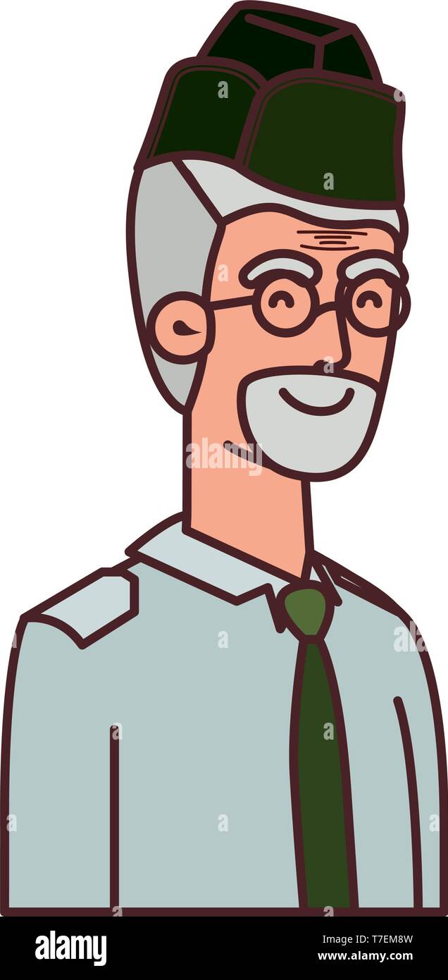 veteran war old man avatar character Stock Vector Image & Art - Alamy