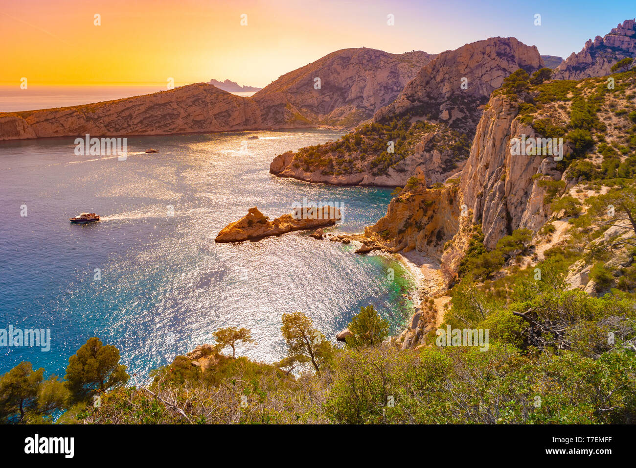 Calanque Sugiton at les Calanques national park in France Stock Photo ...