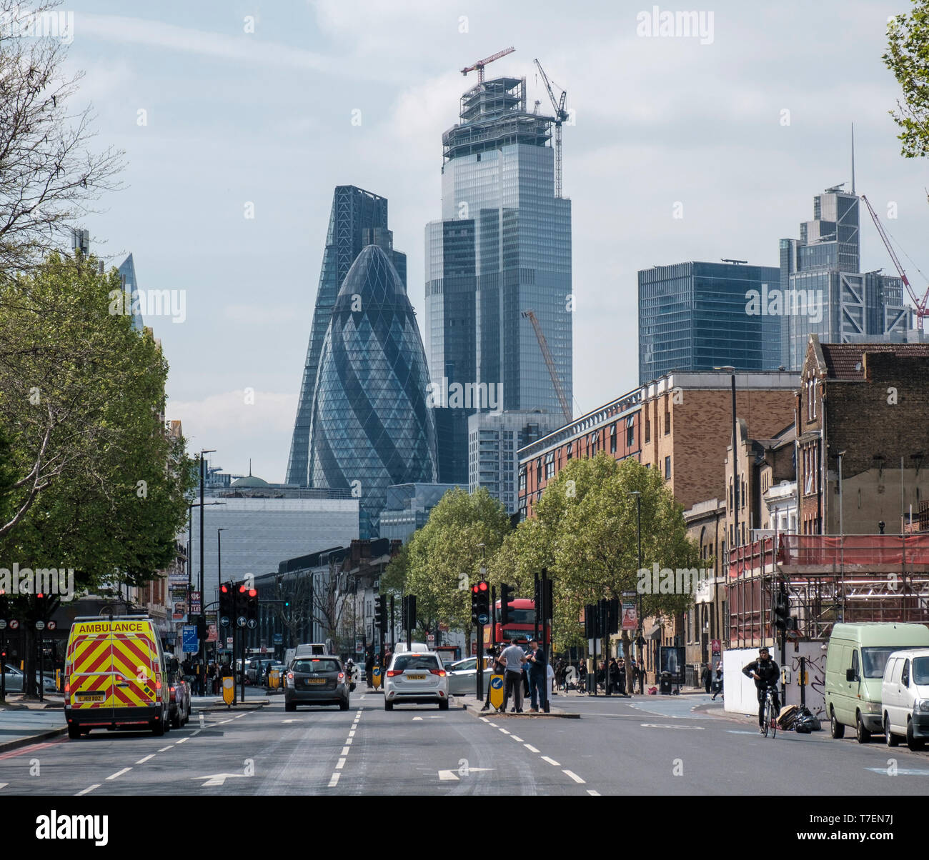 The dominating presence of the new building at 22 Bishopsgate, nearing ...