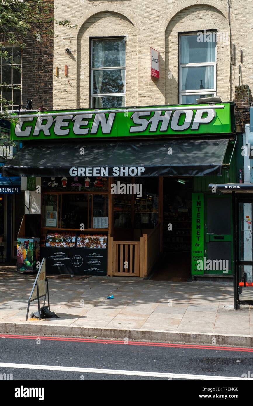 Green Shop, Upper street, London Stock Photo - Alamy