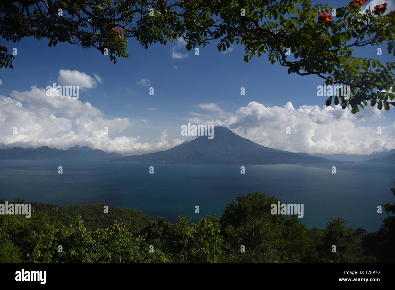 SCENIC VIEW OF VOLCANO AGAINST CLOUDY SKY Stock Photo - Alamy