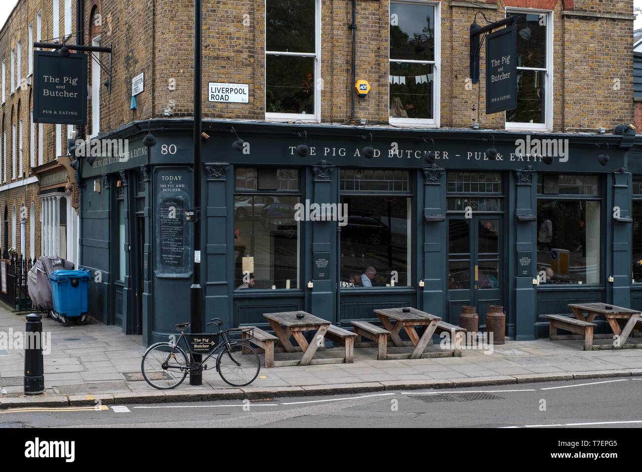 The Pig and Butcher, Liverpool Road, London Stock Photo - Alamy