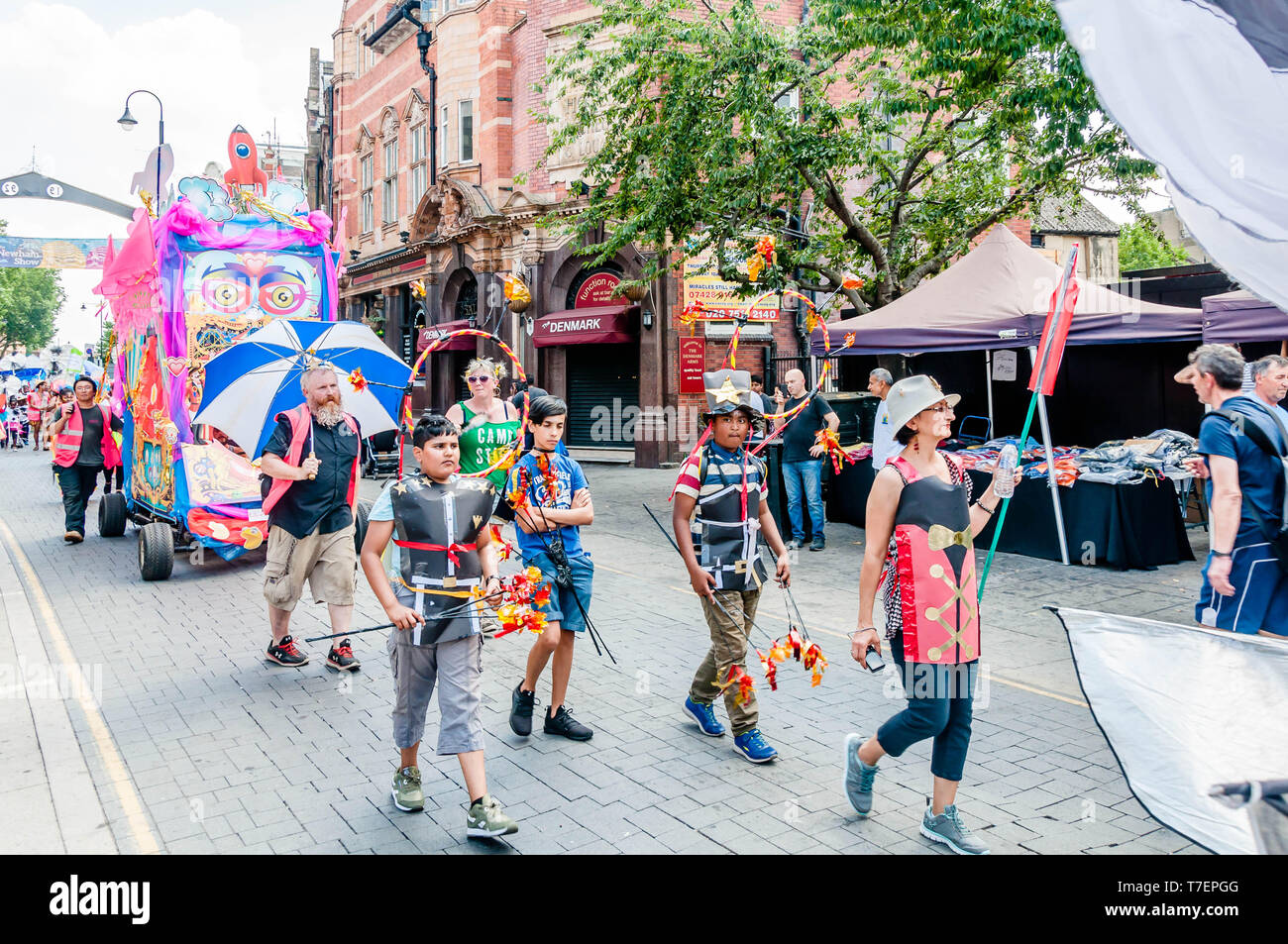 London. UK. 7 July 2018,The Newham Carnival “The Circus Cavalcade” to ...