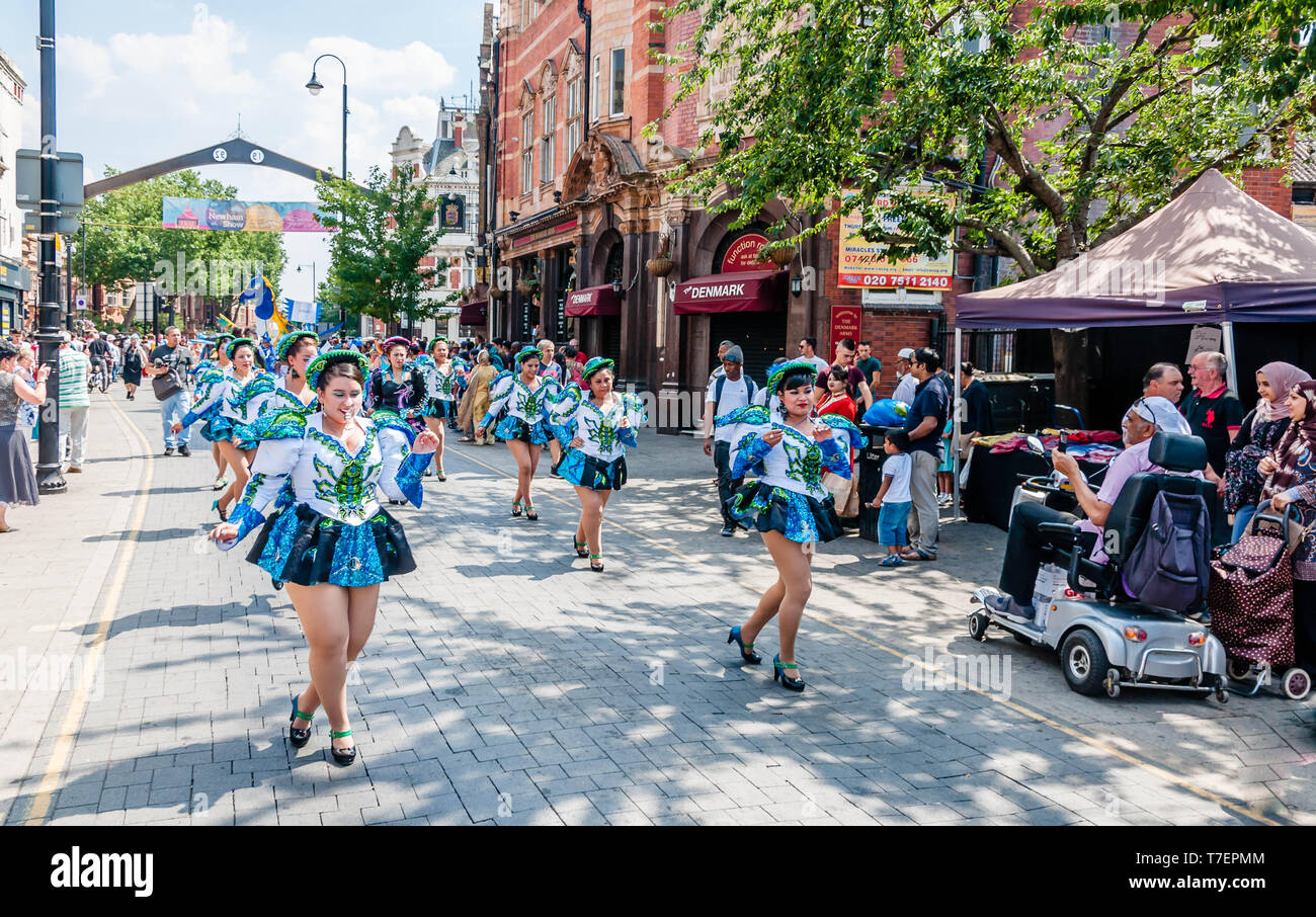 London. UK. 7 July 2018,The Newham Carnival “The Circus Cavalcade” to ...