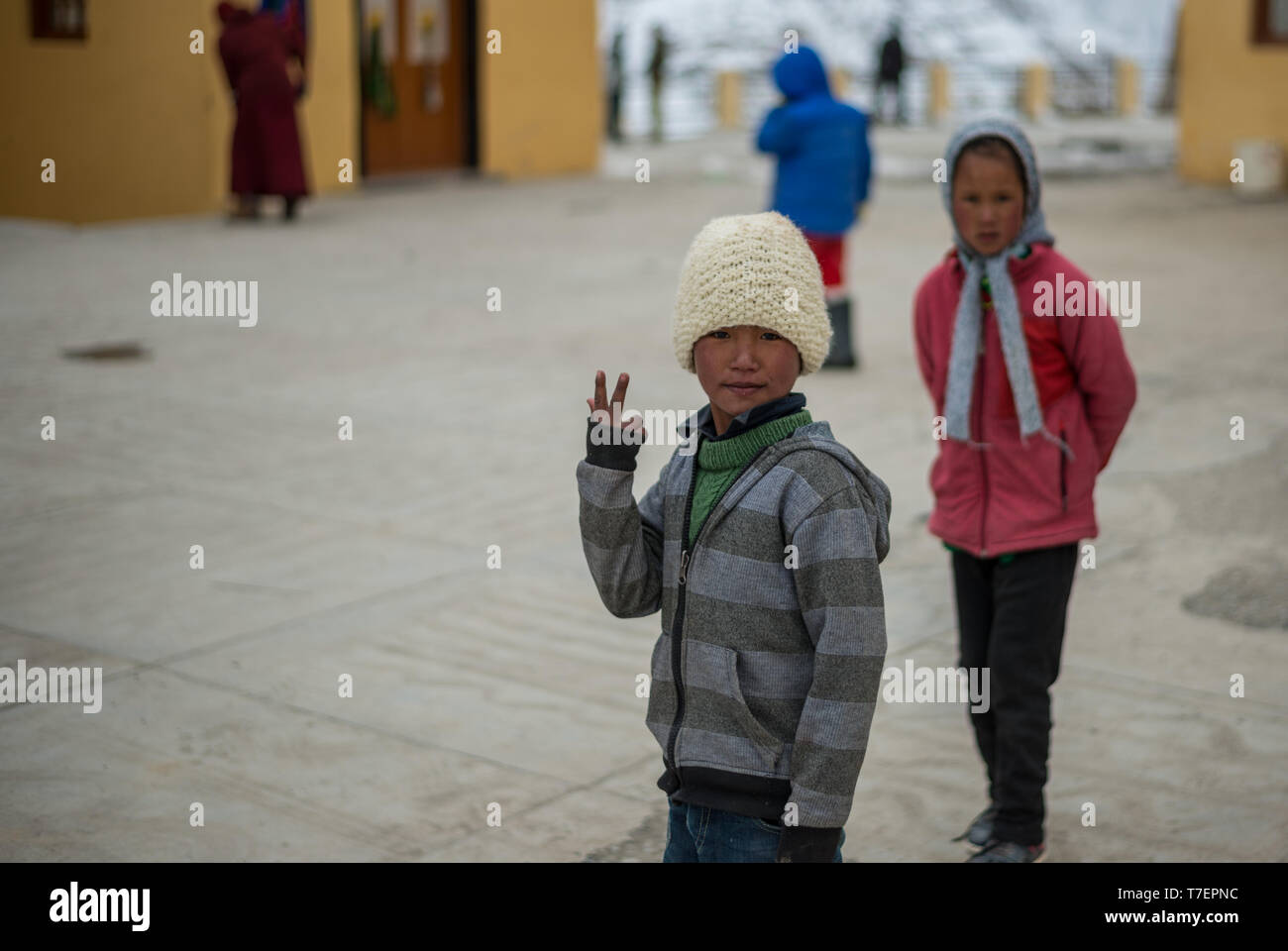 Spiti, Himachal Pradesh, India - March 24, 2019 : Photo of himalayan ...