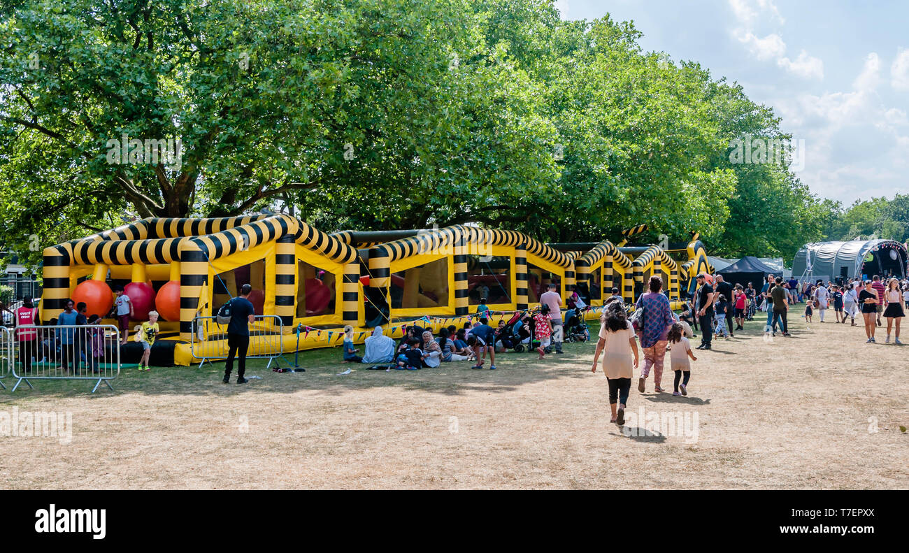 London. UK. 7 July 2018,The Newham Carnival “The Circus Cavalcade” to ...