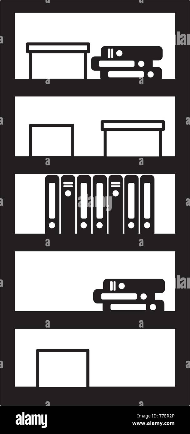 office bookshelf boxes Stock Vector Image & Art - Alamy