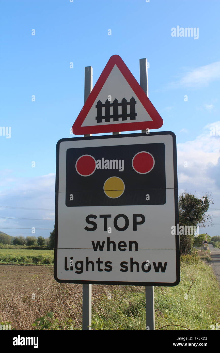 Railway stop sign hi-res stock photography and images - Alamy
