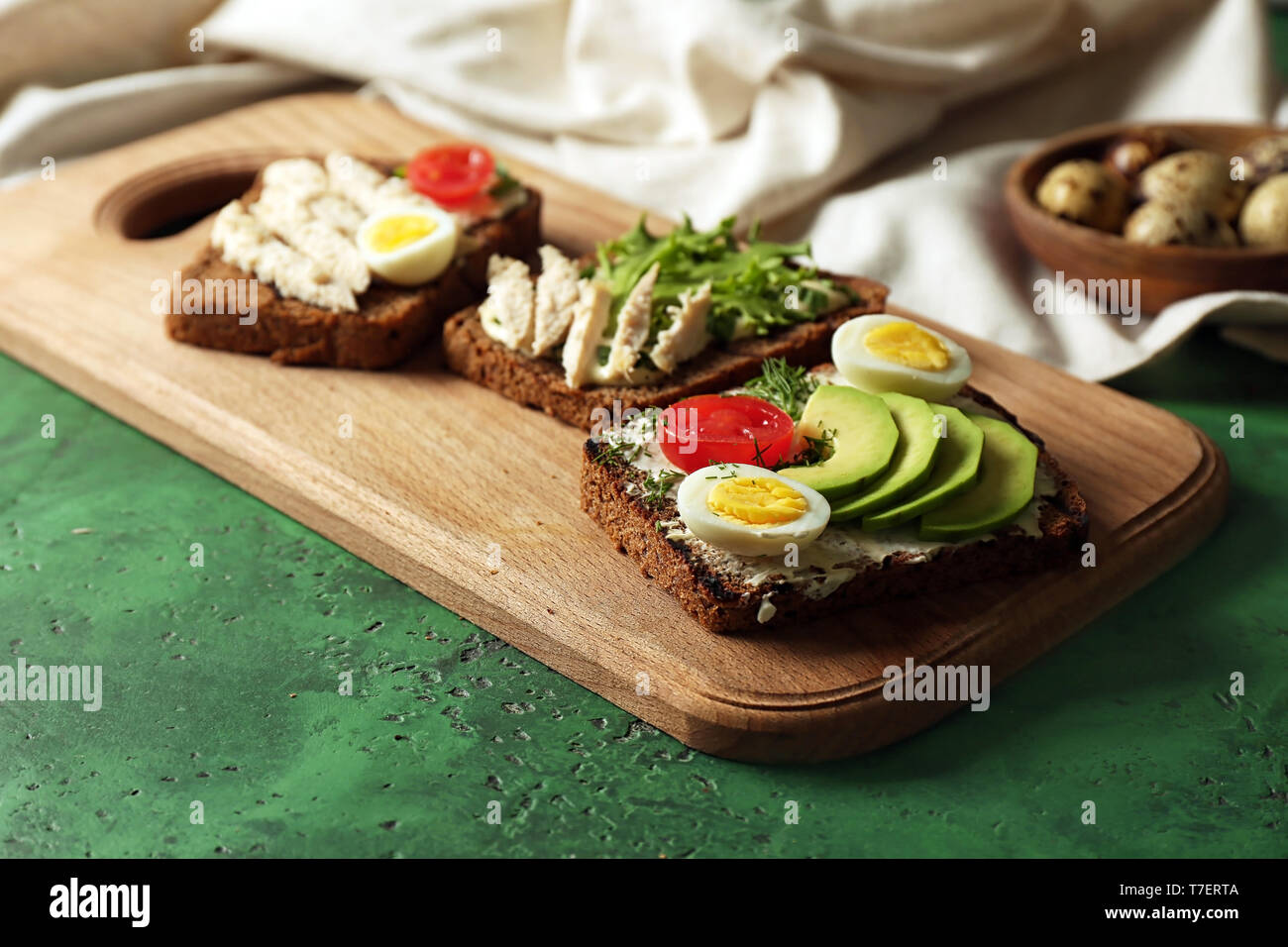 Rye toasts sliced avocado hi-res stock photography and images - Alamy