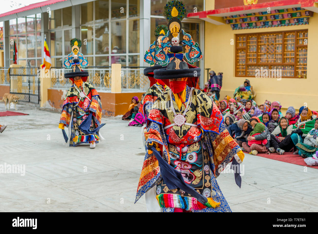 Spiti, Himachal Pradesh, India - March 24, 2019 : Traditional Lama Mask ...