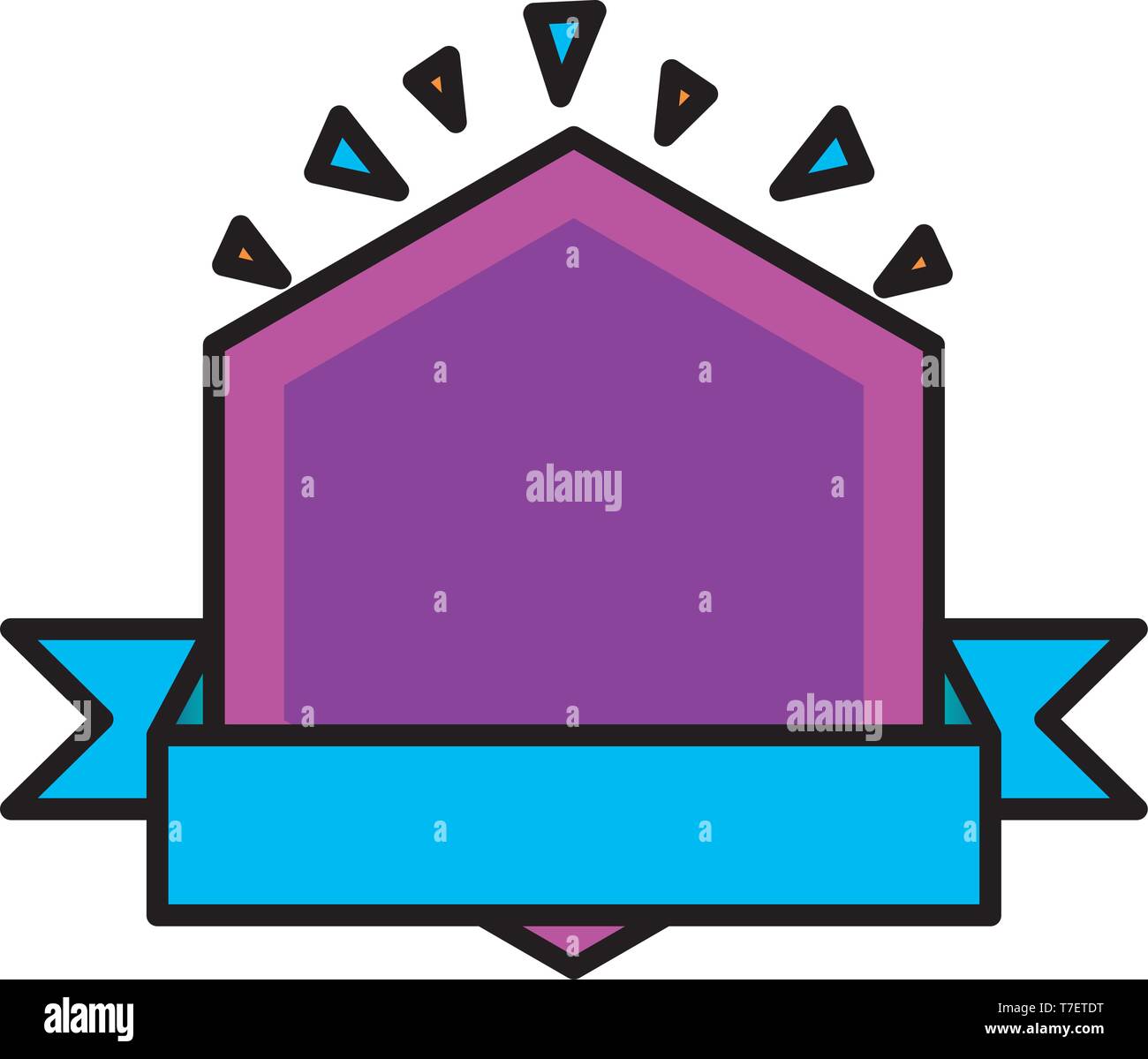 badge ribbon layout Stock Vector Image & Art - Alamy