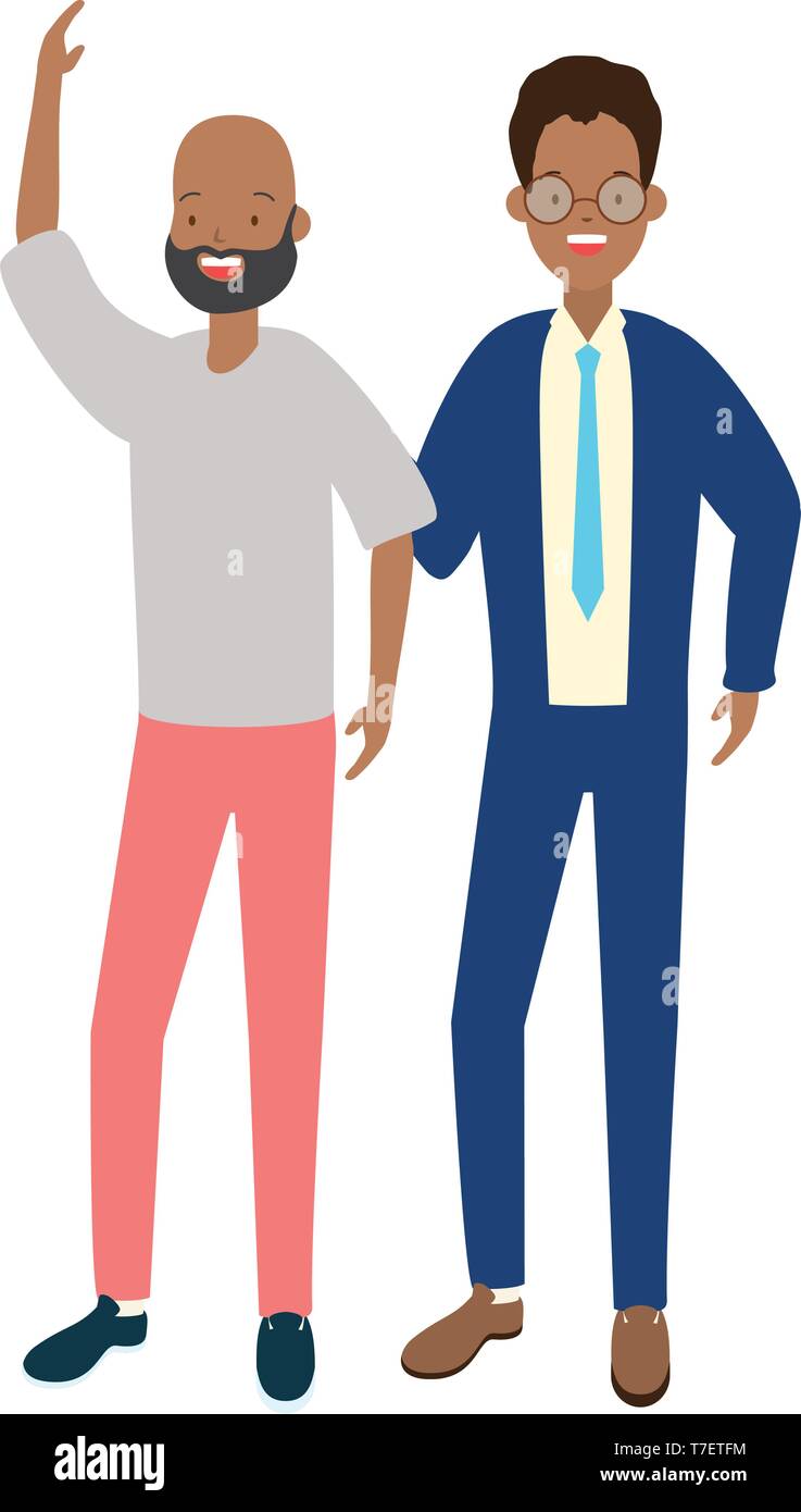 two men diversity characters Stock Vector Image & Art - Alamy
