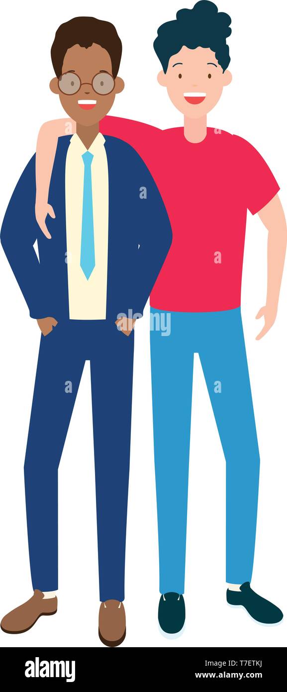 two men diversity characters Stock Vector Image & Art - Alamy