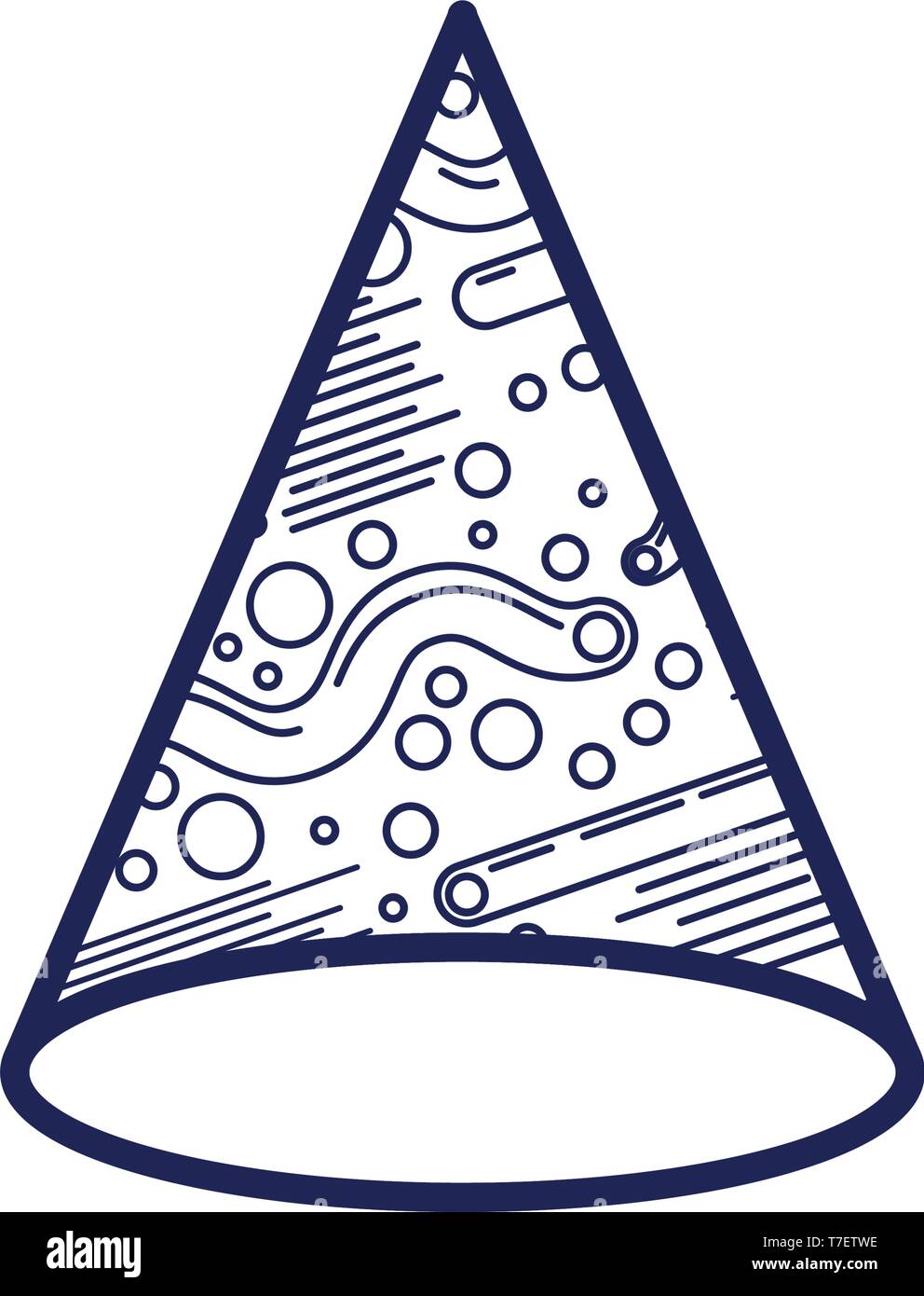 cone geometric figure with ninetys pattern Stock Vector Image & Art - Alamy