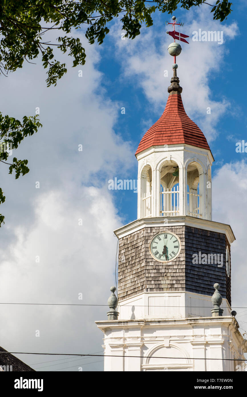 Historic Steeple Building downtown Christiansted, St. Croix, US Virgin ...