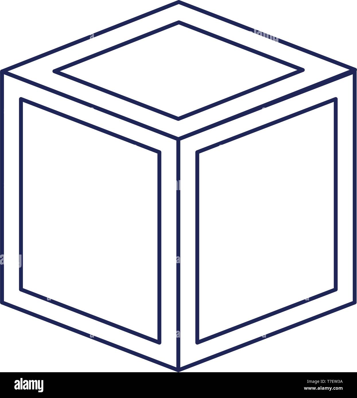 cube figure geometric icon Stock Vector Image & Art - Alamy