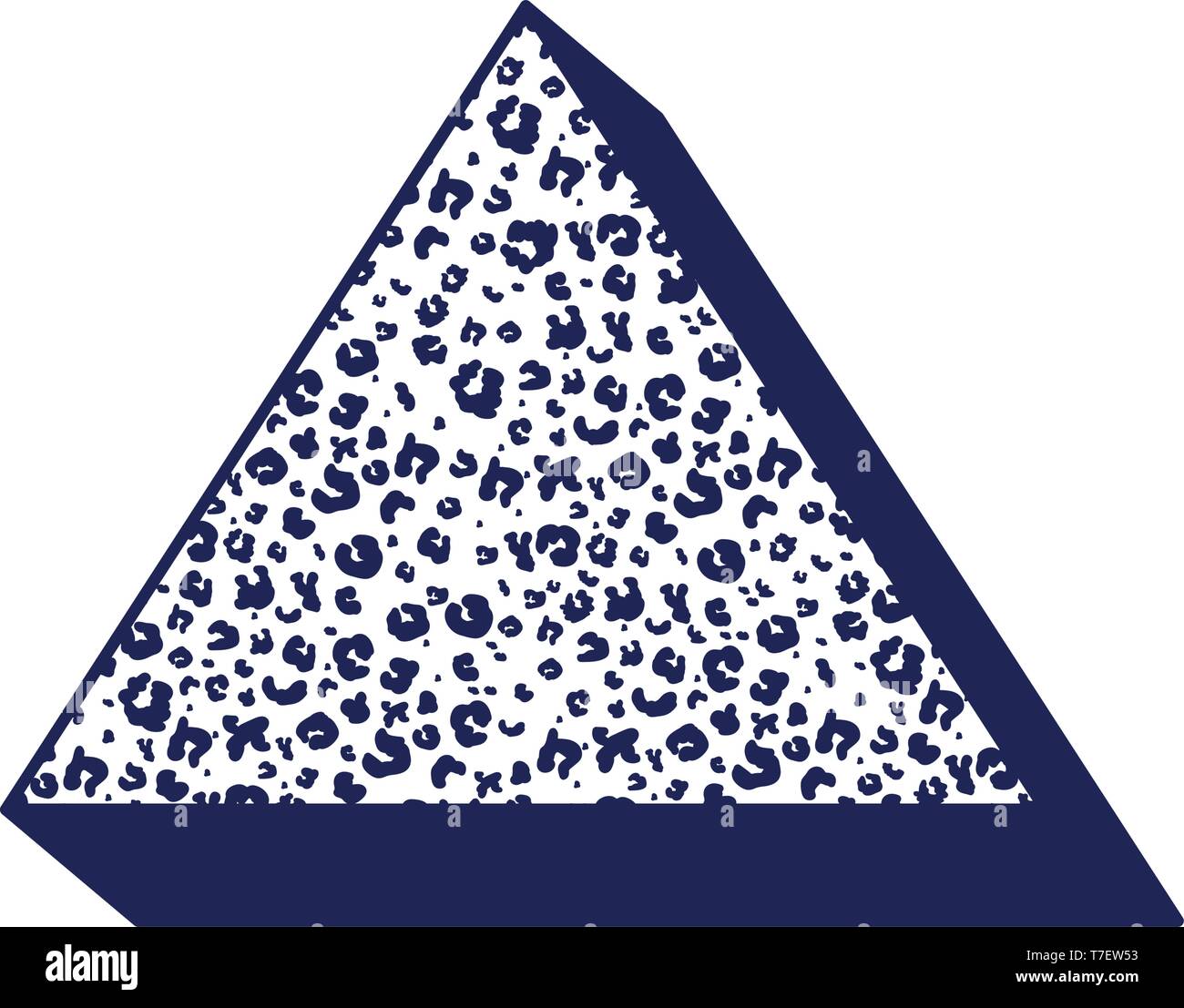 triangle with animal print pattern ninetys style Stock Vector Image ...