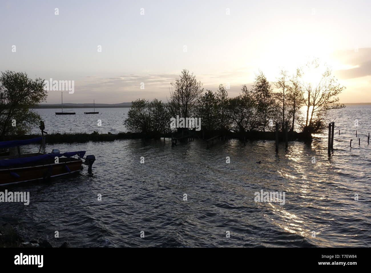 Sunset at Steinhude lake,Steinhuder Meer,Germany Stock Photo - Alamy
