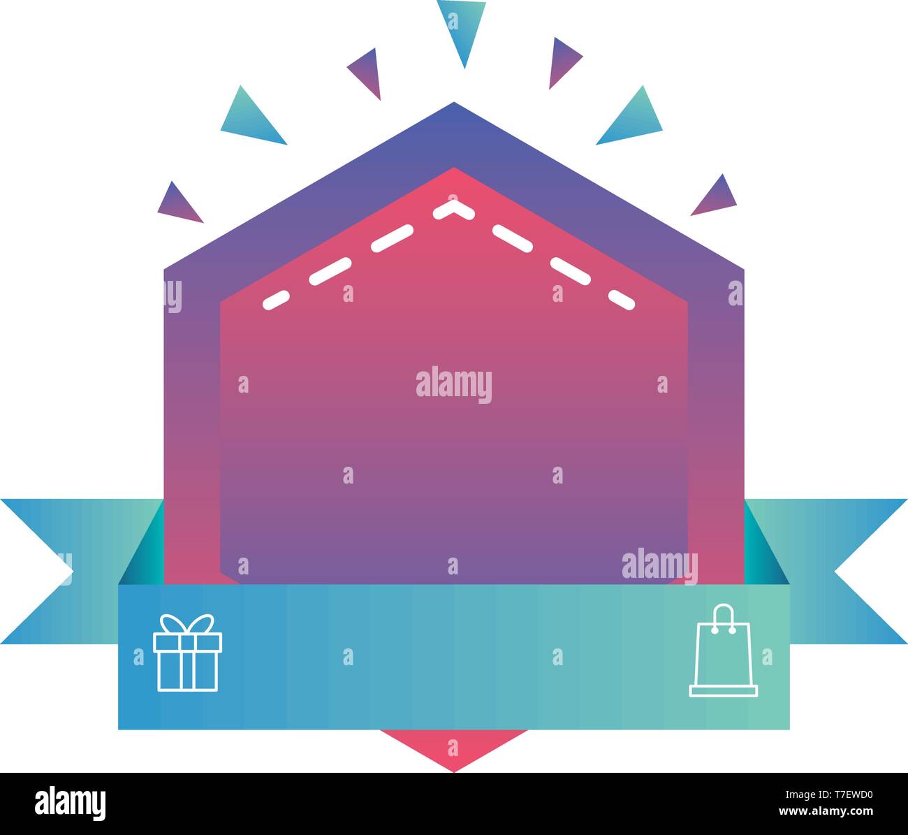 badge ribbon layout Stock Vector Image & Art - Alamy