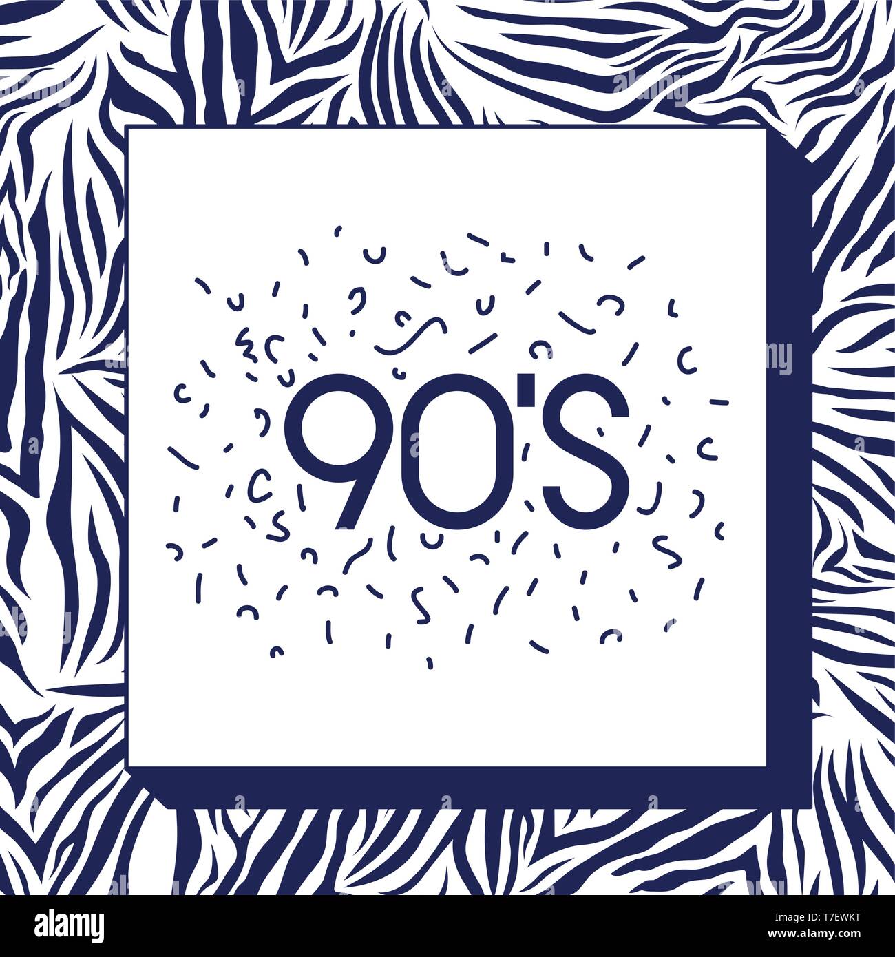 animal print pattern ninetys style with number 90 Stock Vector Image ...