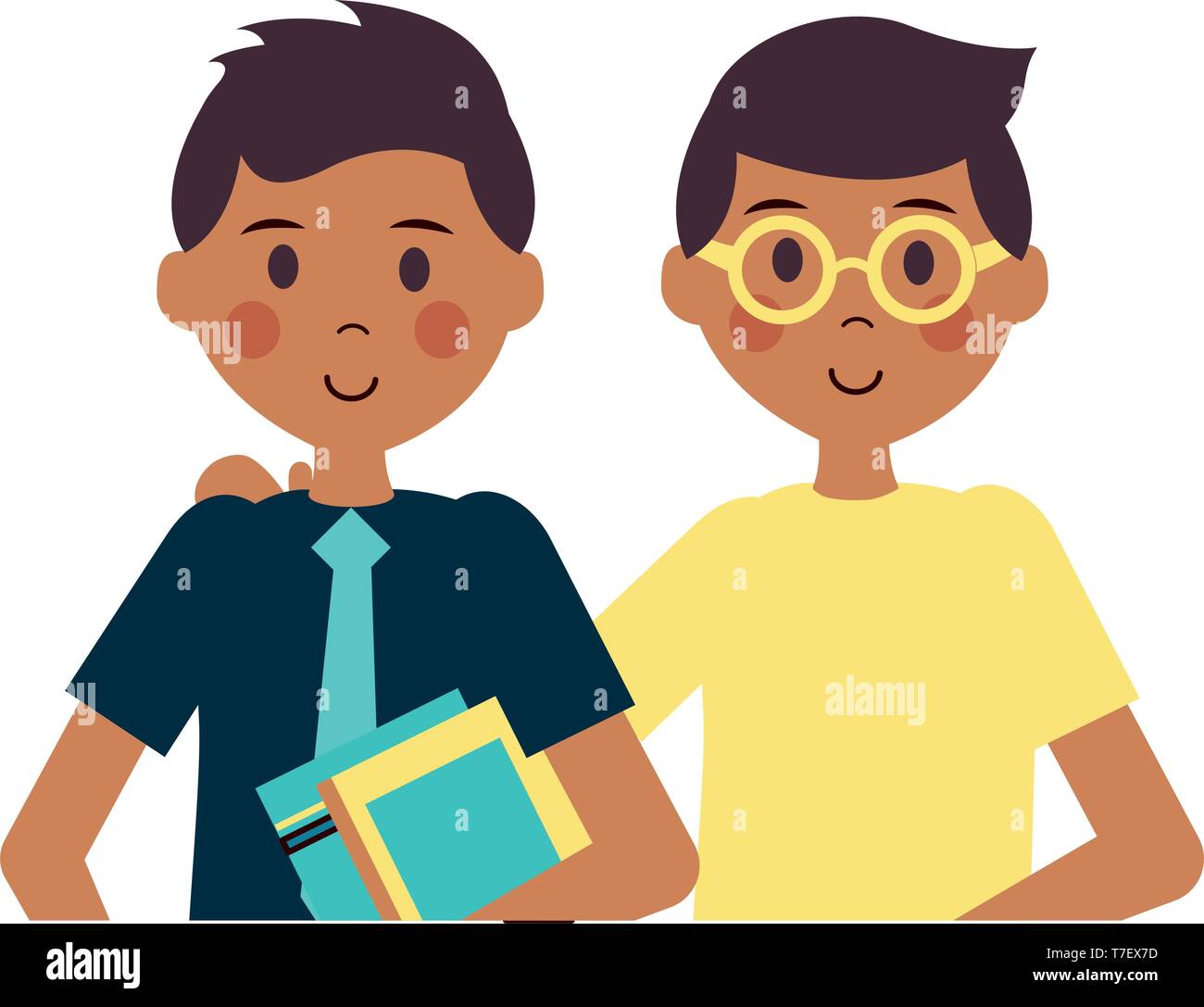 two men young character Stock Vector Image & Art - Alamy