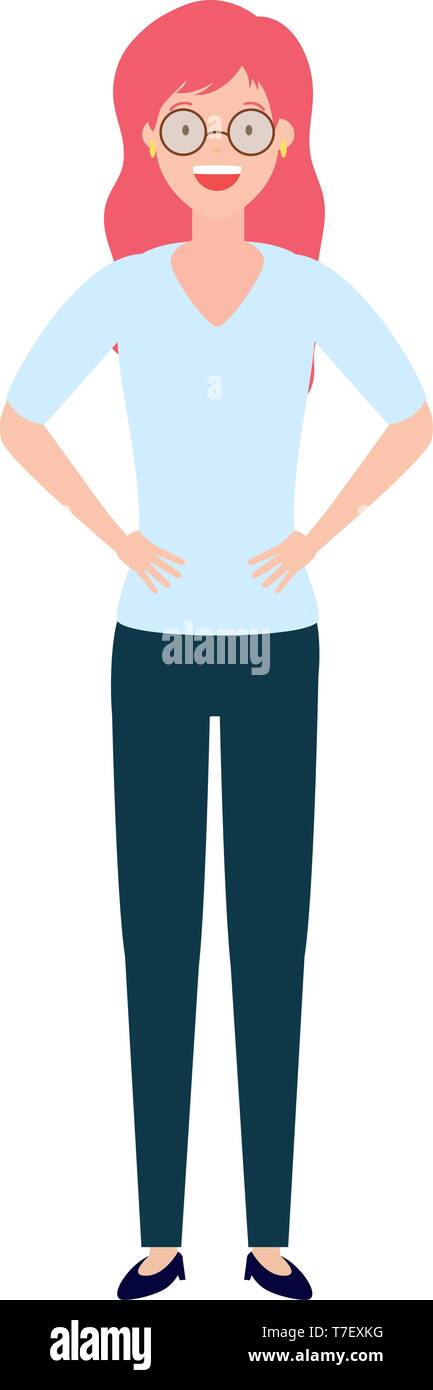 woman standing character Stock Vector Image & Art - Alamy