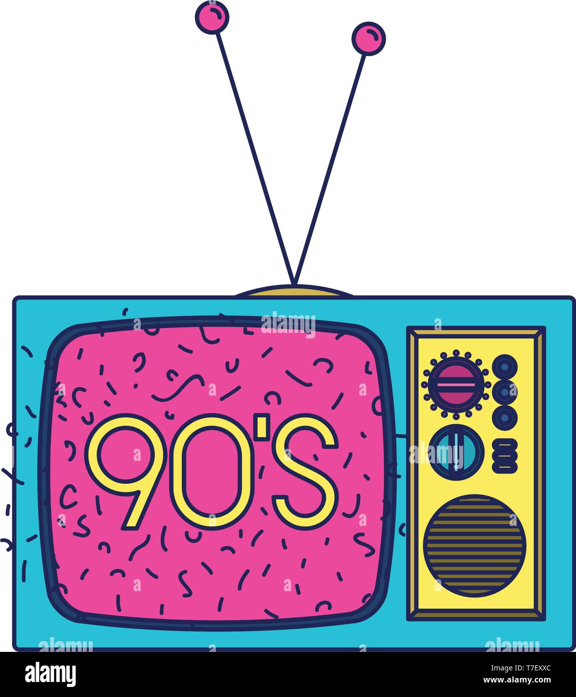retro tv ninetys icon Stock Vector Image & Art - Alamy